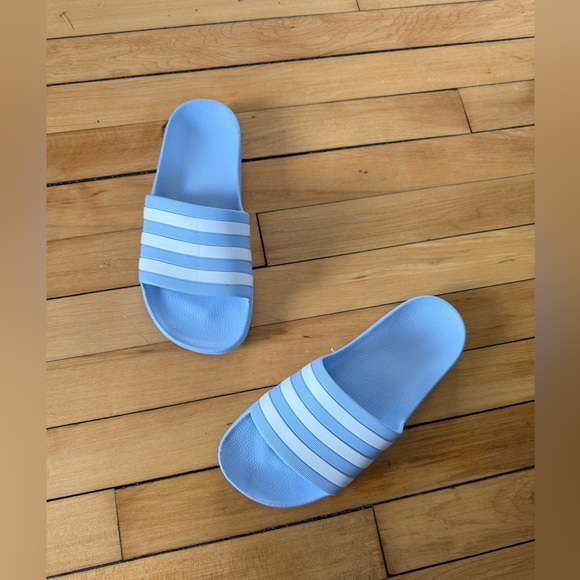 adidas | Shoes | Adidas Adilette Aqua Sandals Light Blue Sandal Slides ...